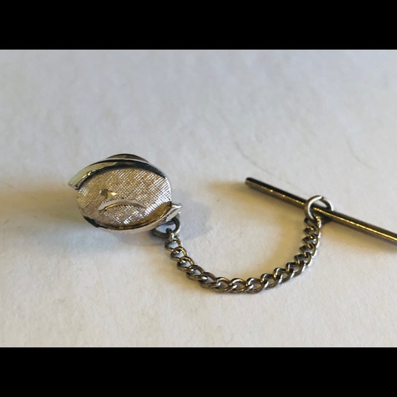SWANK | Accessories | Vintage Silver Etched Signed Swank Tie Tack Pin ...